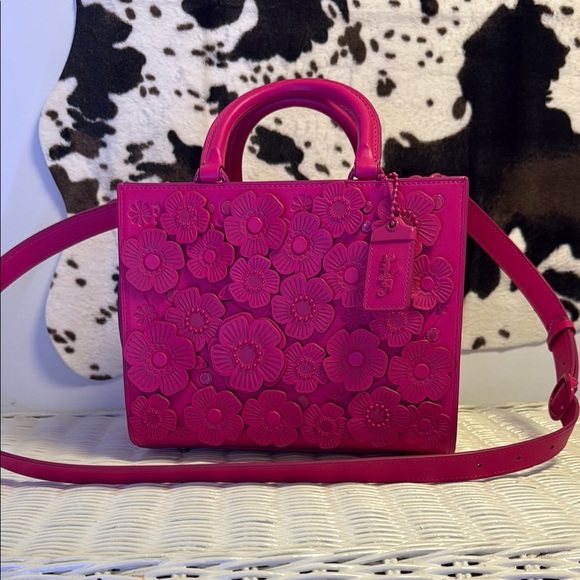 Coach | Bags | Coach Tea Rose Rogue Bag 25 In Dragonfruit | Poshmark